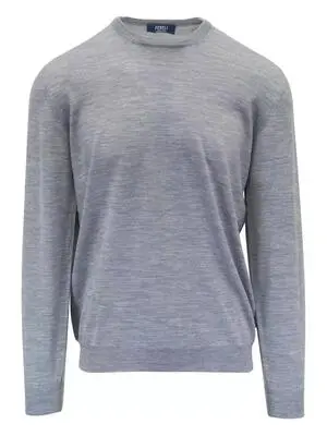Fedeli Crew Neck Long Sleeve Jumper - Grey