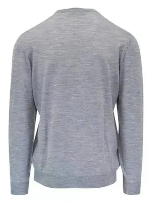 Fedeli Crew Neck Long Sleeve Jumper - Grey