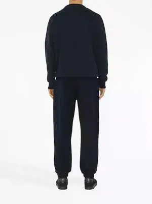 Burberry Ekd-embroidered Cotton Track Pants