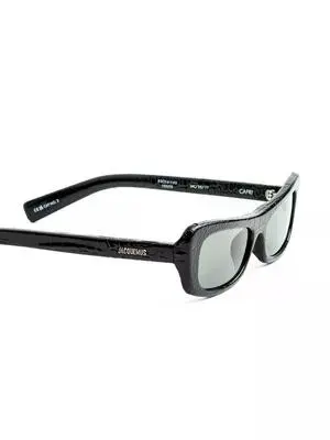 Jacquemus Capri Rectangular Sunglasses - Black