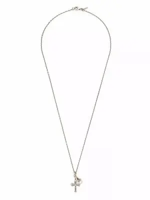 Emanuele Bicocchi Sterling Cross Charm Necklace
