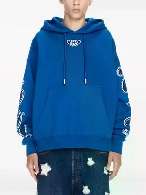 Off-White Bandana Embroidered Cotton Hoodie