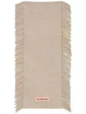 Acne Studios Wool Fringed-edge Scarf - Neutrals
