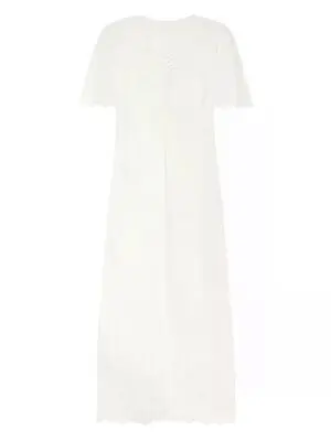 ANNA MOLINARI Short Sleeve Broderie Anglaise Maxi Dress