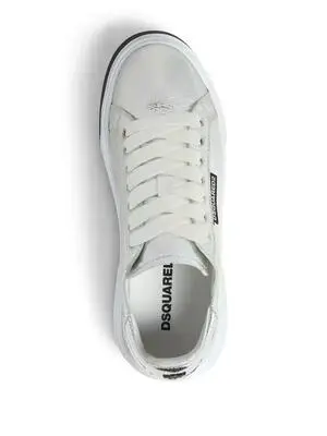Dsquared2 Metallic Leather Lace-up Sneakers