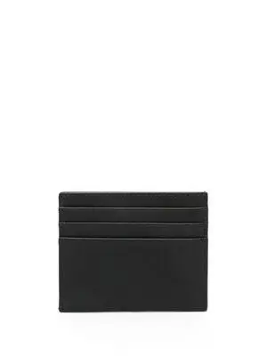 Prada Logo-plaque Leather Card Holder - Black