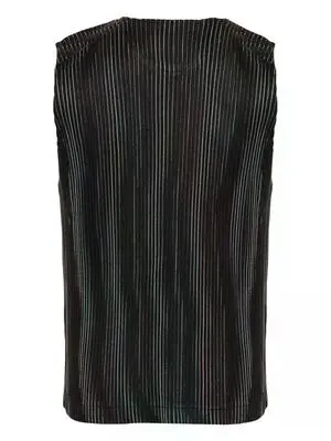 Issey Miyake Pleated Tank Top - Black