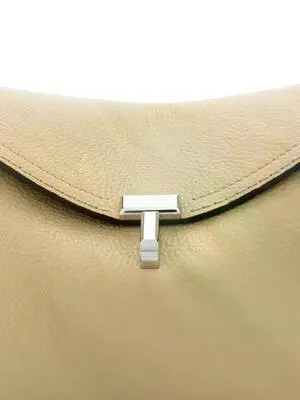 TOTEME T-lock Leather Clutch Bag - Green