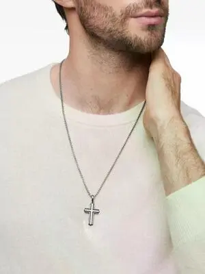 David Yurman Sterling Deco Cross Pendant - Silver