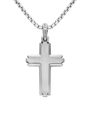 David Yurman Sterling Deco Cross Pendant - Silver