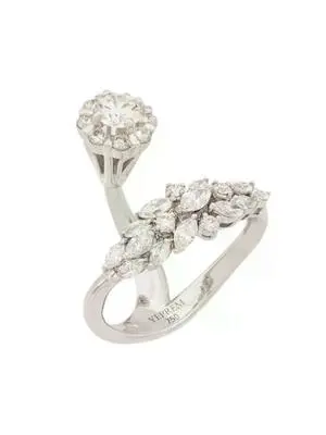 Yeprem 18kt White Gold Diamond Cluster Ring