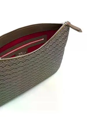 DELAGE Pochette Plate Gm Clutch Bag - Brown
