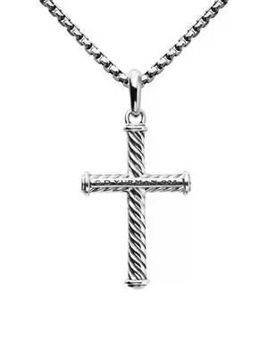 David Yurman Sterling Cable Cross Pendant