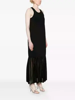 JIL SANDER Knitted Maxi Dress With Pleated Hem