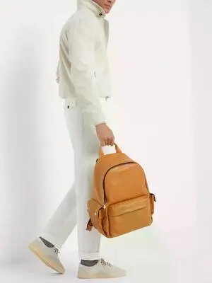 Brunello Cucinelli Leather Travel Backpack - Brown