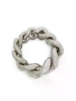 JIL SANDER Chain-link Polished Ring - Grey