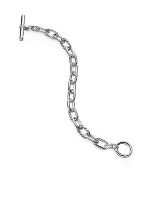 David Yurman Sterling Cable-link Bracelet With T-bar Fastening