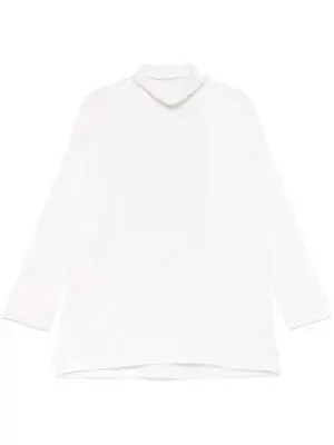 Max Mara Roll Neck Long Sleeve Top - White