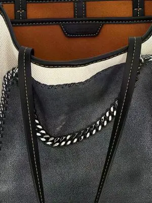 Stella McCartney Trompe L'oeil Print On Tote Bag - Neutrals