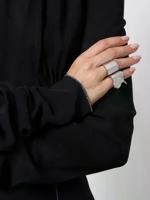 COUP DE COEUR Tone Brass Wave Ring - Silver