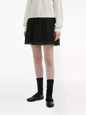 B+AB Embroidered Hem A-line Skirt