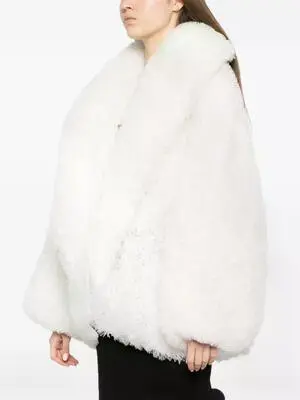 SELEZZA Octavia Coat With Lily Tulle Trim