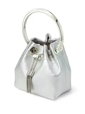 JIMMY CHOO Bon Bon Micro Bucket Bag With Chain Strap