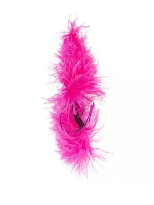 AREA Sergio Rossi Amazona 100mm Feather Sandals