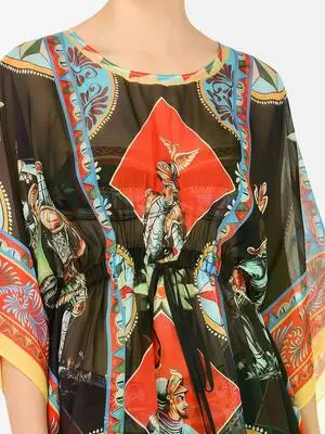 Dolce & Gabbana Carretto-print Chiffon Kaftan
