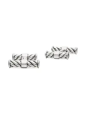 David Yurman Sterling Cable Elongated Cufflinks