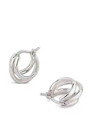 DINNY HALL Signature Triple Hoop Earrings - Silver
