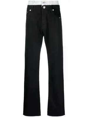 VTMNTS Double Layer Straight Leg Jeans - Black