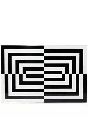 Jonathan Adler Op Art Large Lacquer Box - Black