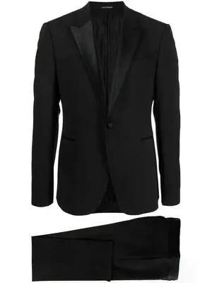 Emporio Armani Single-breasted Suit - Black