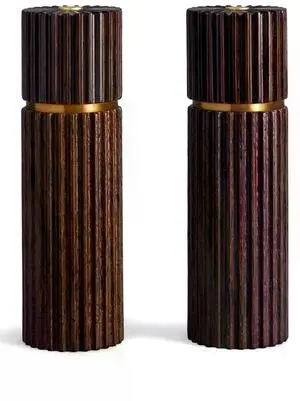 L'Objet Ionic Wood Salt And Pepper Mill - Brown