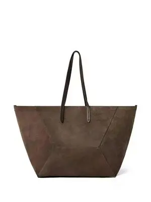 Brunello Cucinelli Large Suede Tote Bag - Brown