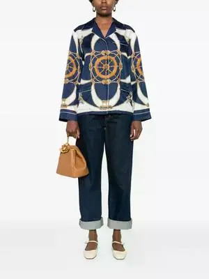 Bally Graphic-print Silk Shirt
