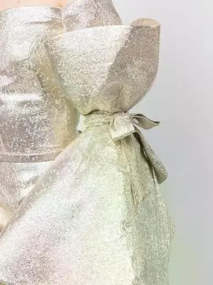 SAIID KOBEISY Brocade Effect Off-shoulder Gown