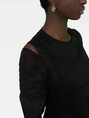 JIL SANDER Pleat-detail Midi Dress