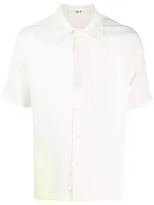 Séfr Buttoned Short-sleeved Shirt - Neutrals