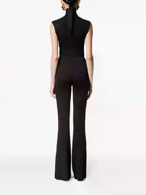 AREA Star-stud Rib-knit High Neck Crop Top