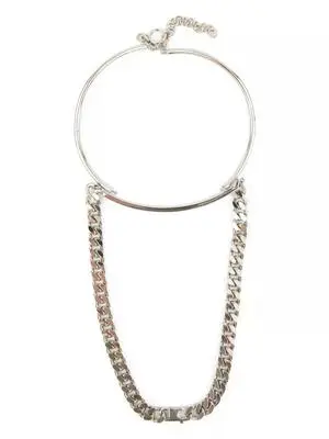 MAISON MARGIELA Tone Mixed Chain Necklace - Silver