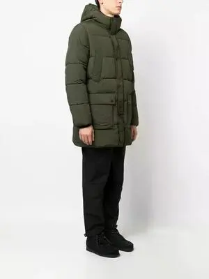 Calvin Klein Logo Patch Hooded Puffer Coat