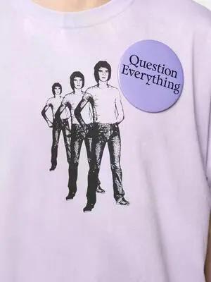 Raf Simons Question Everything Badge-detail T-shirt