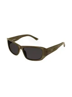 Balenciaga Rectangle Frame Sunglasses - Brown