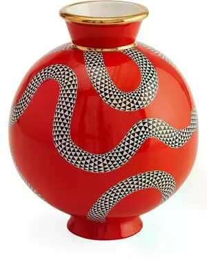 Jonathan Adler Eden Round Vase - Red