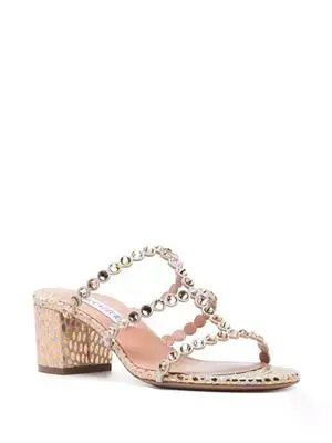 AQUAZZURA Embellished Open-toe Sandals