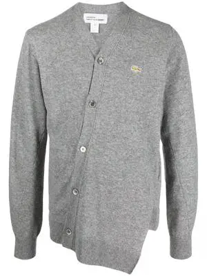 Comme Des Garçons X Lacoste Asymmetric Wool Cardigan