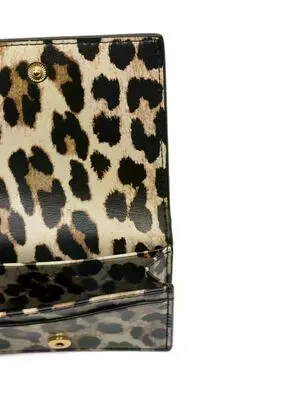GANNI Leopard-print Wallet - Neutrals