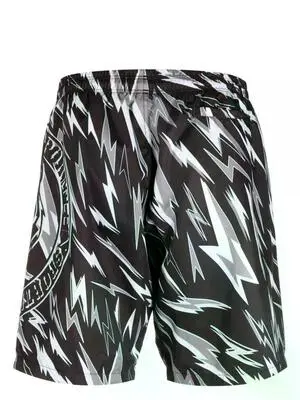 PLEIN SPORT Lightning-print Swim Shorts